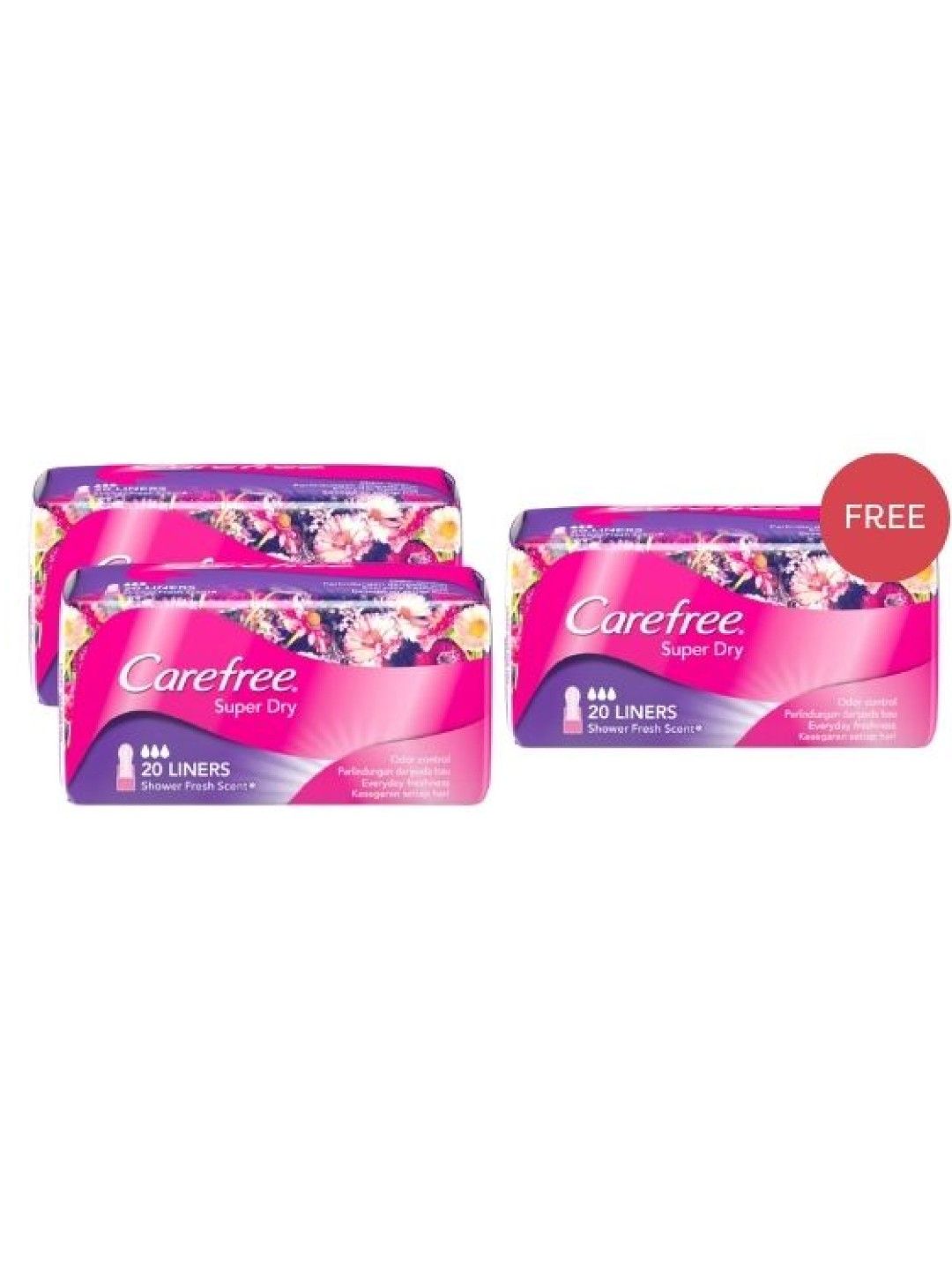 Carefree [Buy 2 Take 1] Super Dry Panty Liners (20 | edamama